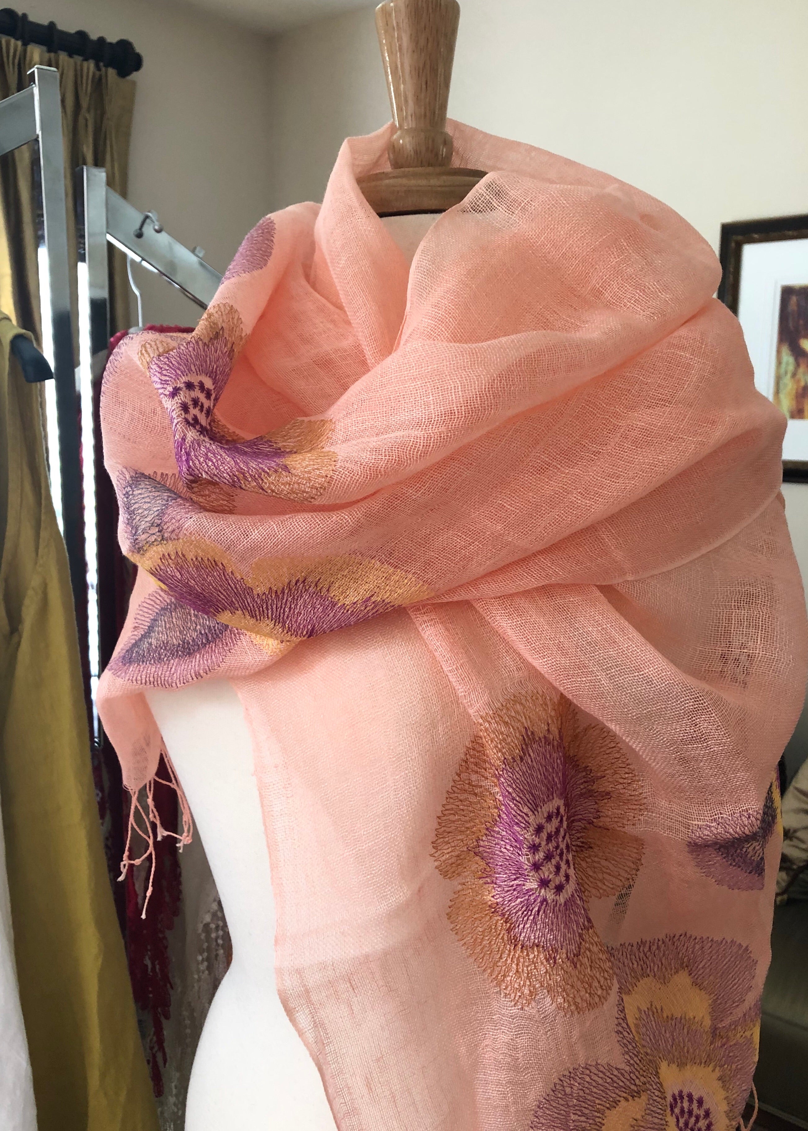 Scarves: 100% Linen Scarf – Top Half Boutique